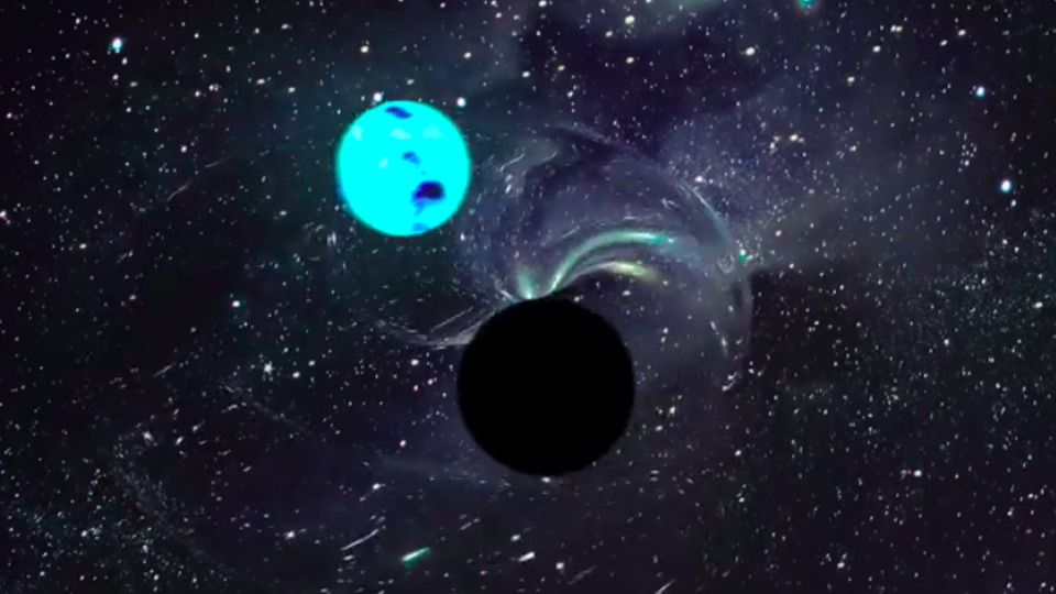 Video | Artist's impression of a neutron star and black hole in the ...